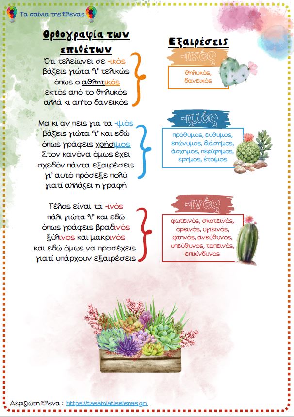 Εποπτικό υλικό – Τα σαϊνια της Έλενας